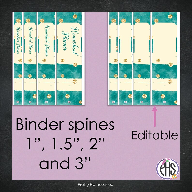 Printable Homeschool Planner Binder Cover, Editable Binder Cover ...