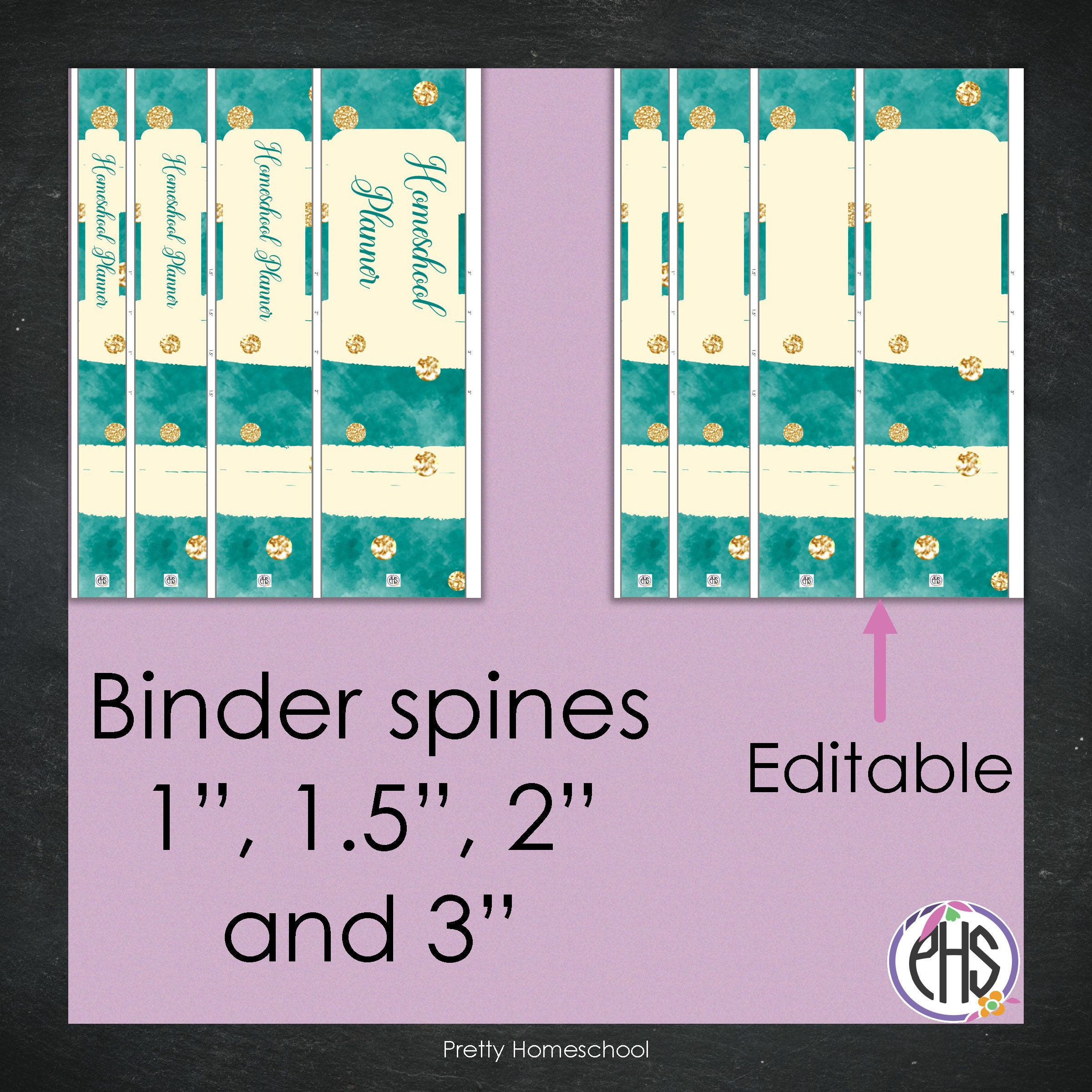 Printable Homeschool Planner Binder Cover, Editable Binder Cover ...