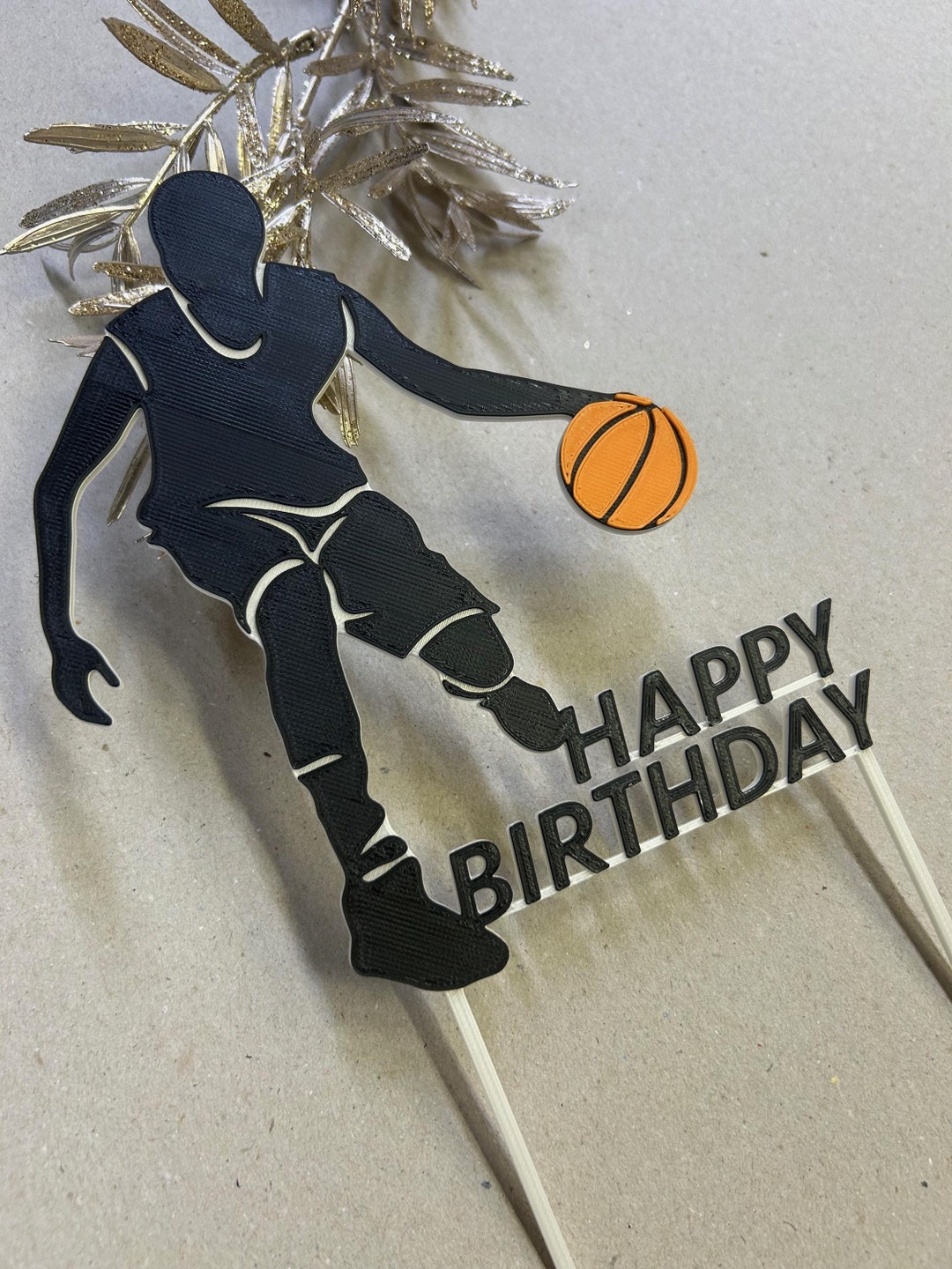 Personalized Basketball Player Cake Topper: 3D Printed Silhouette Decor ...