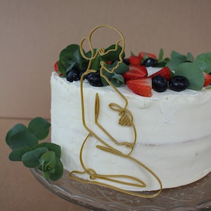 Pregnant Line Art Cake Topper, Maternity Cake Topper, Expectant Woman ...