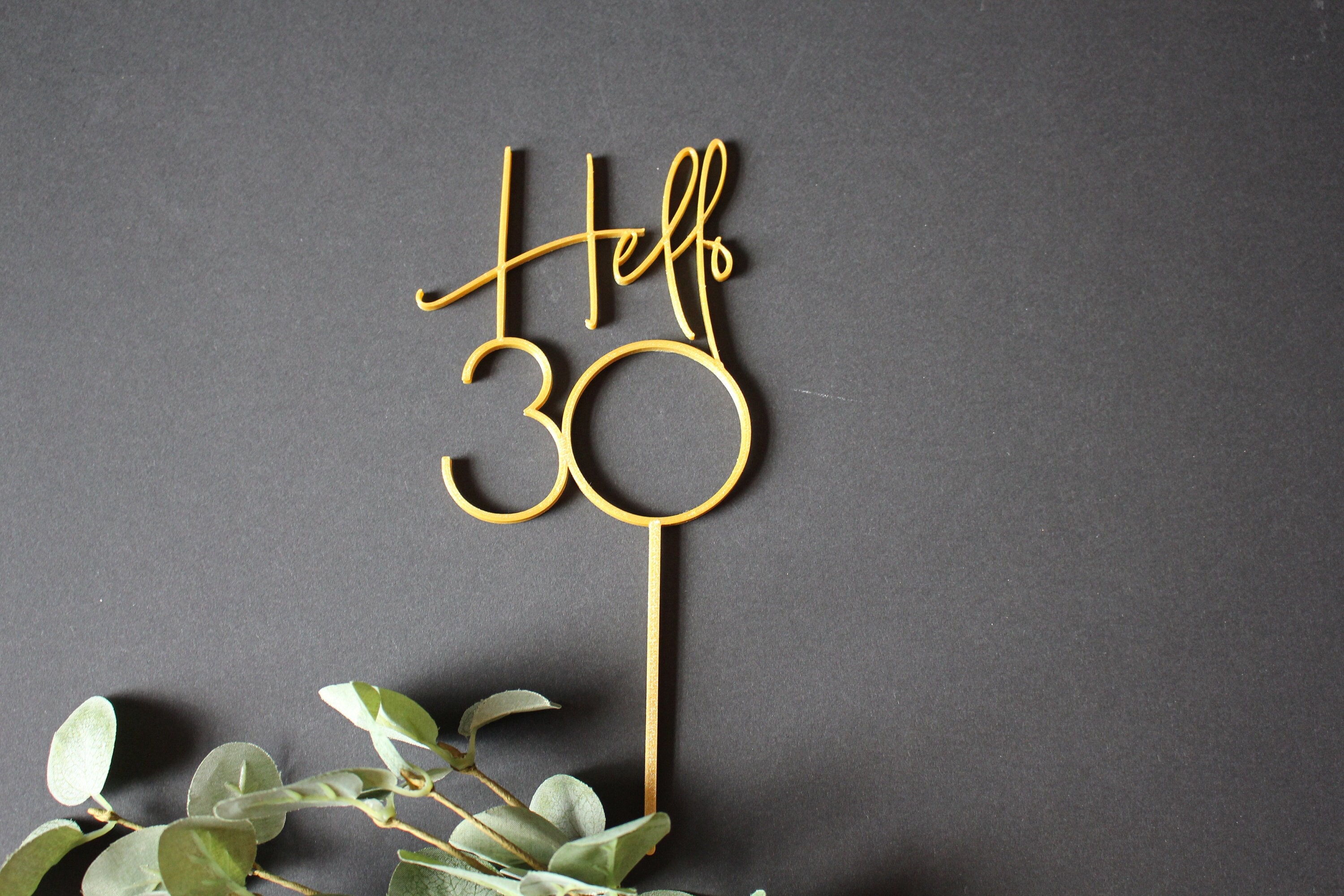 Hello 30 Cake Topper Thirty Cake Decor 30th Birthday Happy - Etsy