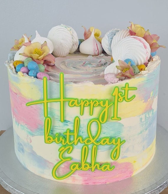 Personalised Birthday Cake Topper for Side Cake Topper - Etsy