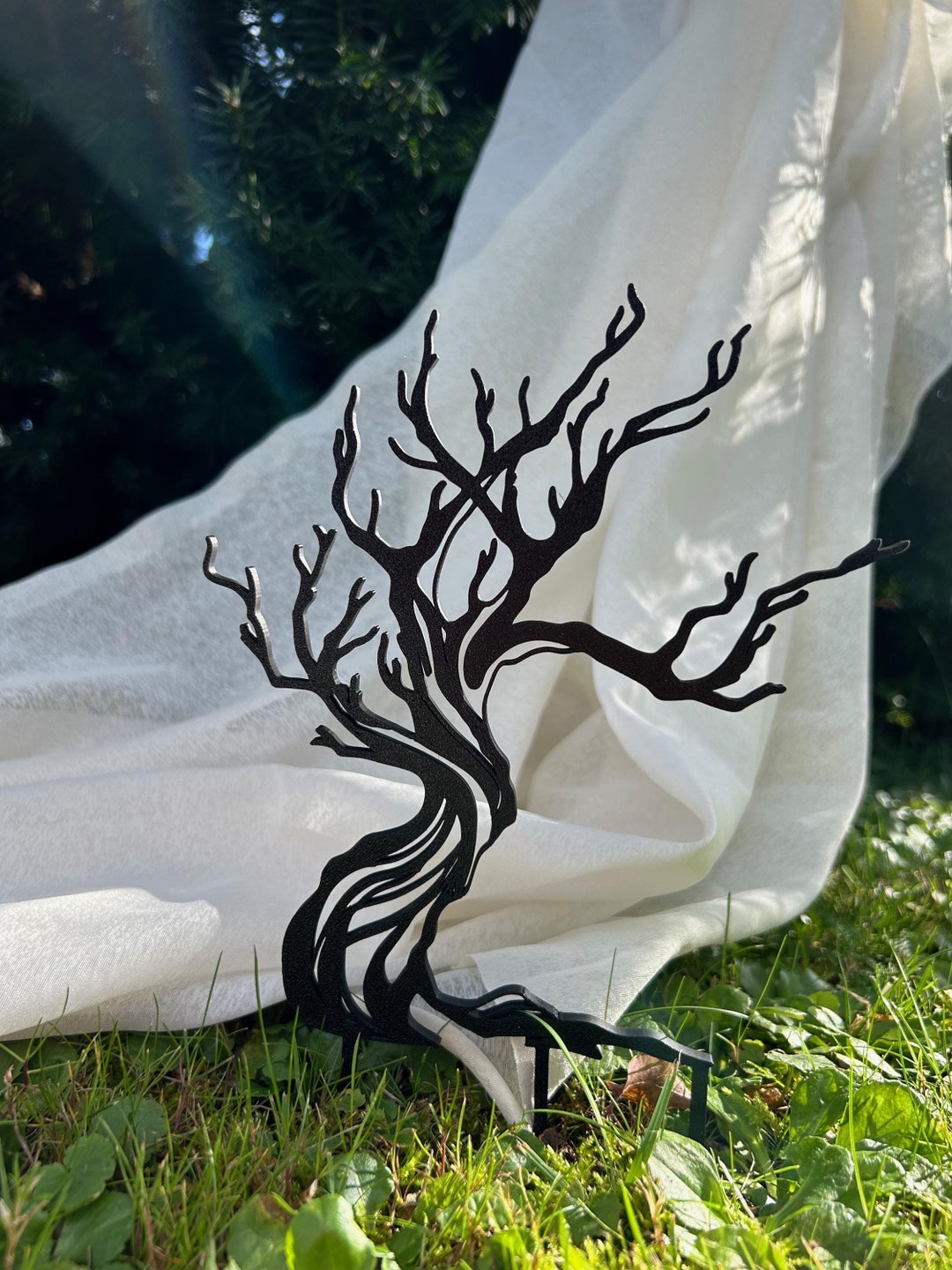 Tree Cake Topper, Neutral Creepy Tree Cake Topper, Subtle Halloween ...