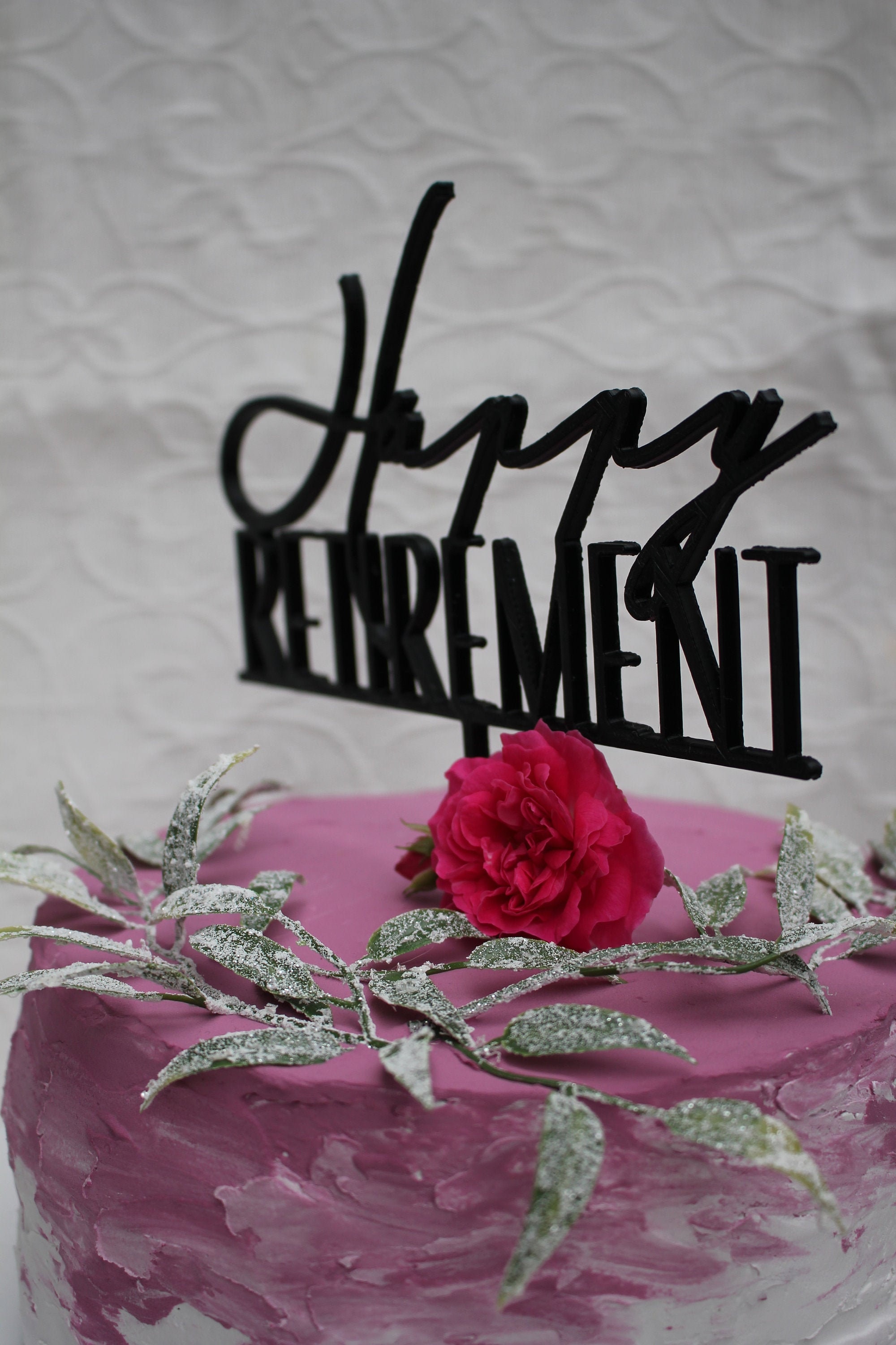 Cake Topper Decor Cake Happy Retirement 3D Printed Topper - Etsy