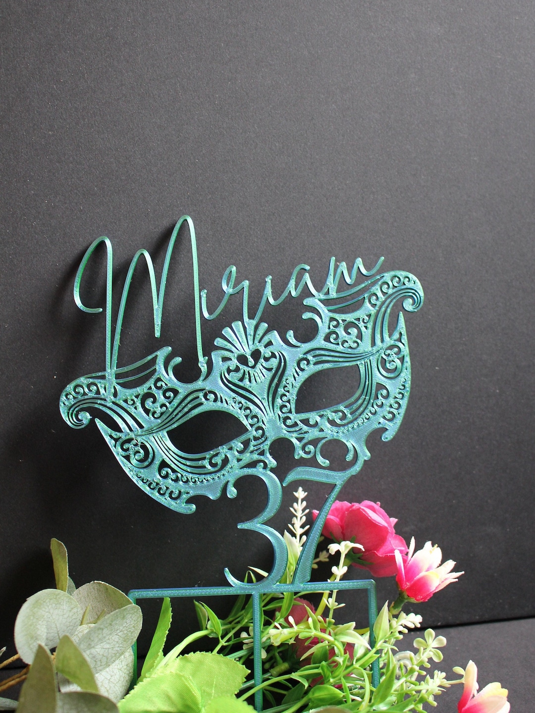 Masquerade Mask Cake Topper: Carnival Theme, 3D Printed PLA Decor - Etsy