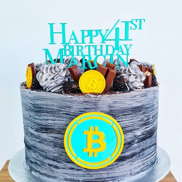 Bitcoin Cake Topper - Etsy