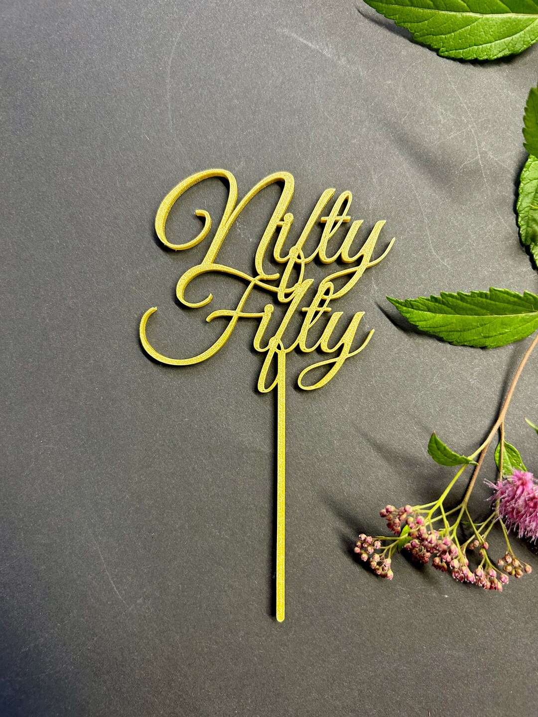 Nifty Fifty Cake Topper: 50th Birthday Party Decor - Etsy