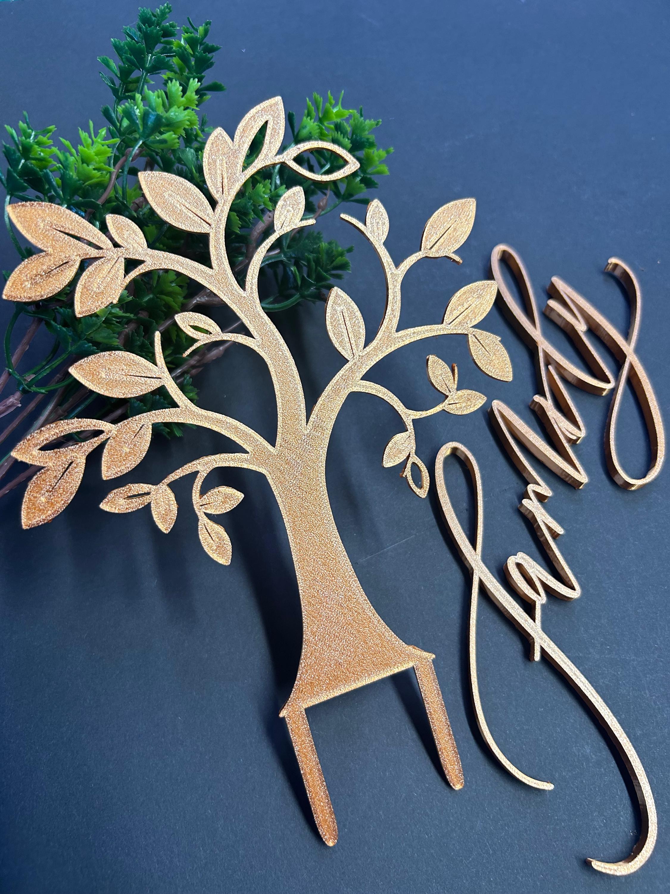 Personalized Family Tree Cake Topper Set: 3D Printed Silhouette - Etsy