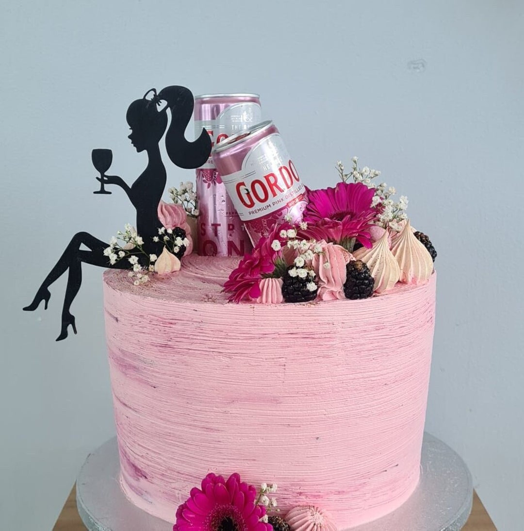 Lady Silhouette Cake Topper: Elegant Birthday Party Decor, 3D Printed ...
