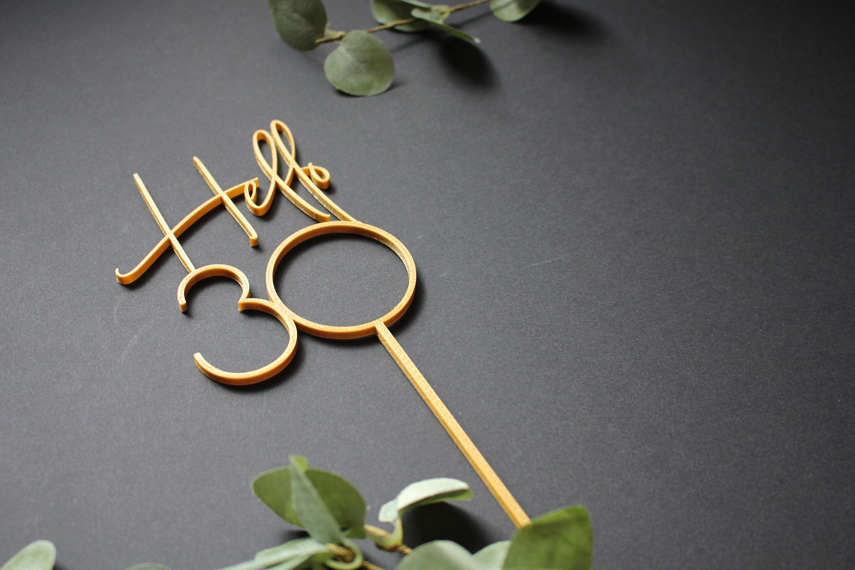 Hello 30 Cake Topper Thirty Cake Decor 30th Birthday Happy - Etsy
