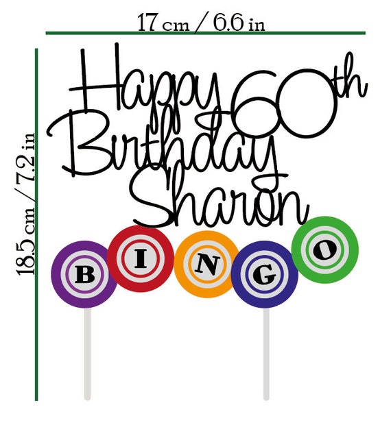 Bingo Cake Topper, Personalised Bingo Game Themed Birthday Cake, 3d ...