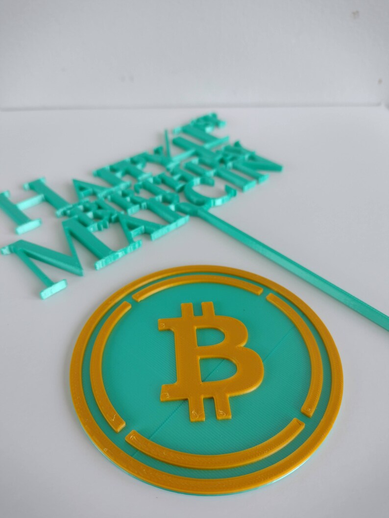 Bitcoin Theme Cake Topper Set Custom-made Name and Age Cake - Etsy