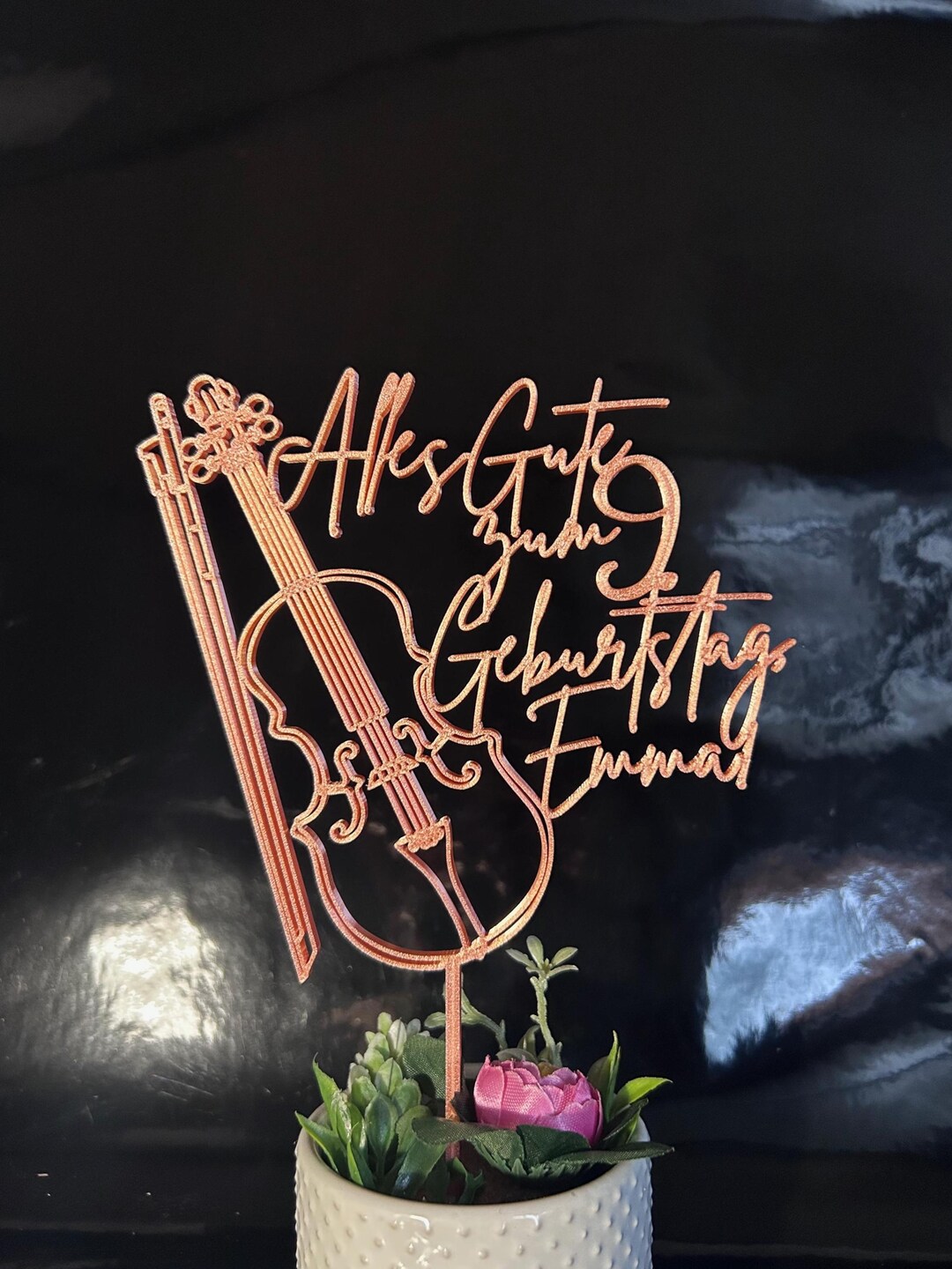Violin Cake Topper – Personalized Name & Age - Etsy