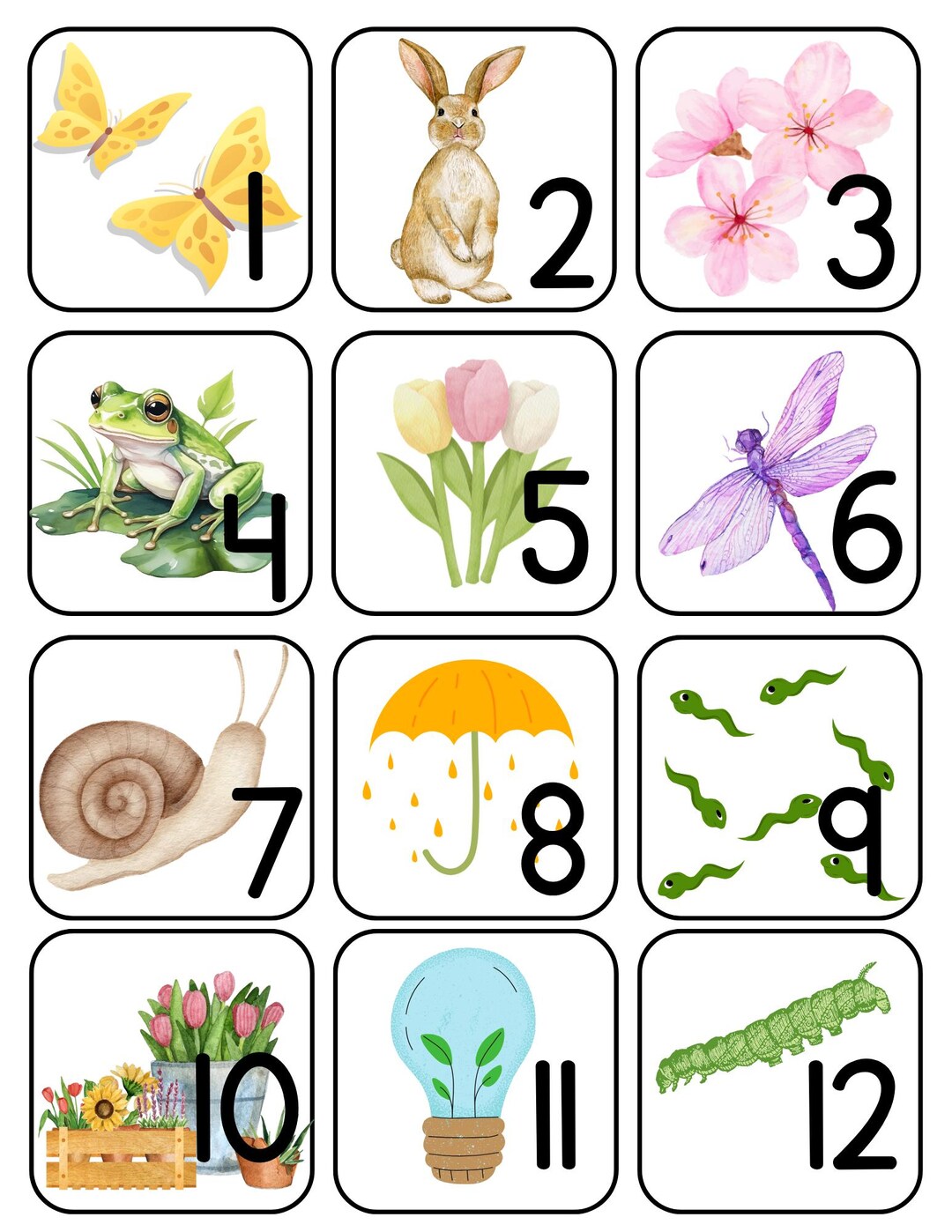 April Calendar Numbers | Printable Classroom Decor | Spring & Easter ...