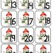 Snowman Calendar Numbers - Etsy