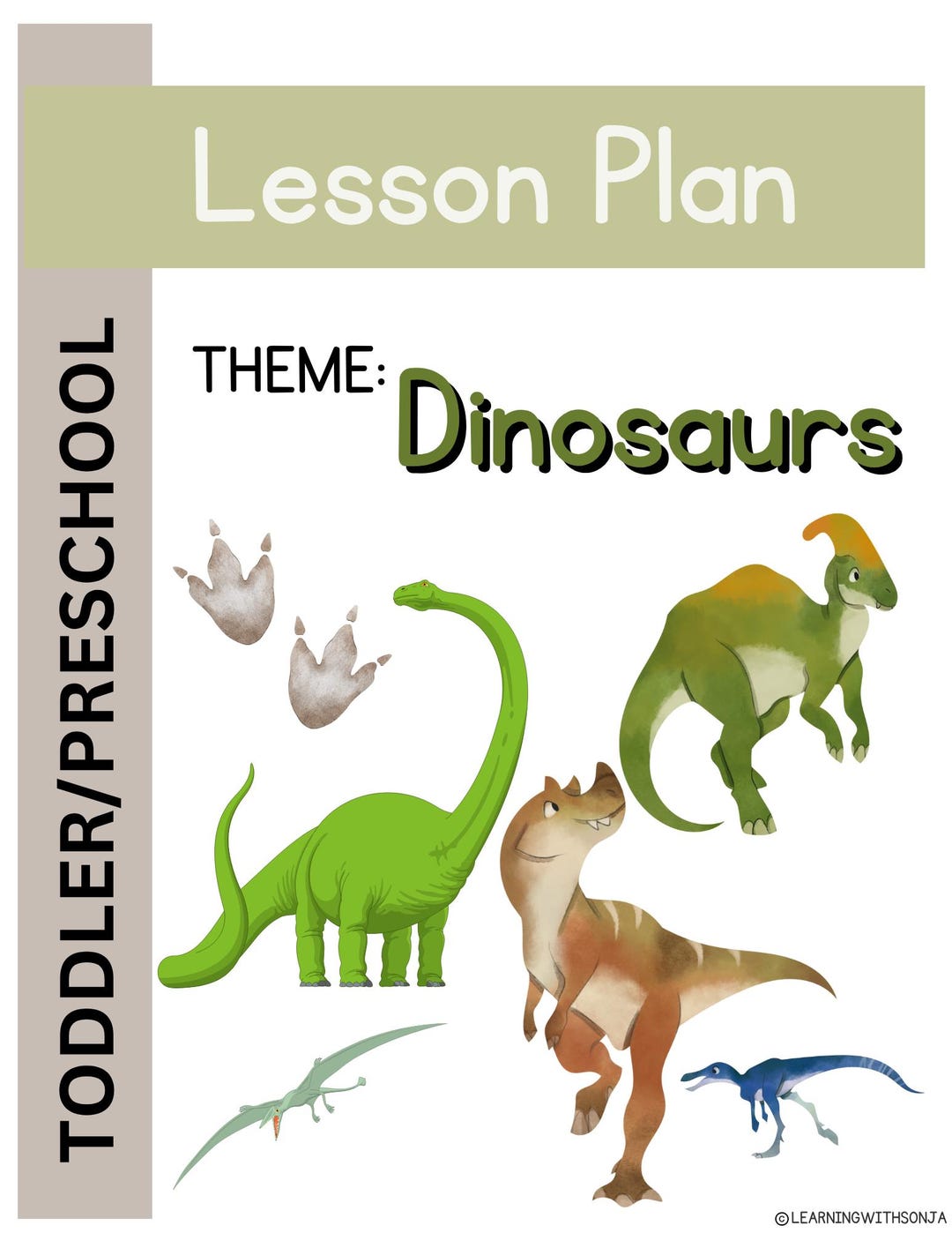 DINOSAUR Theme Week Preschool Lesson Plan | Ages 2-3 | Circle Time ...