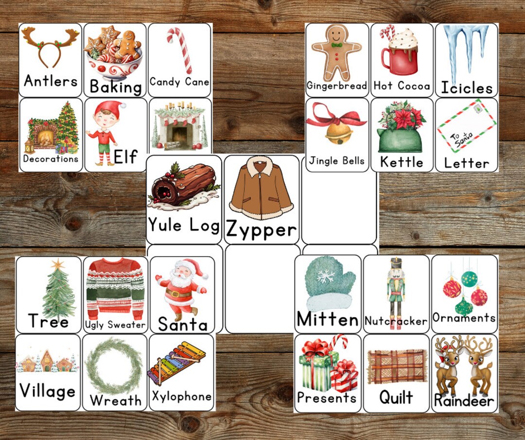Christmas Toddler\prek Alphabet Flash Cards - Etsy