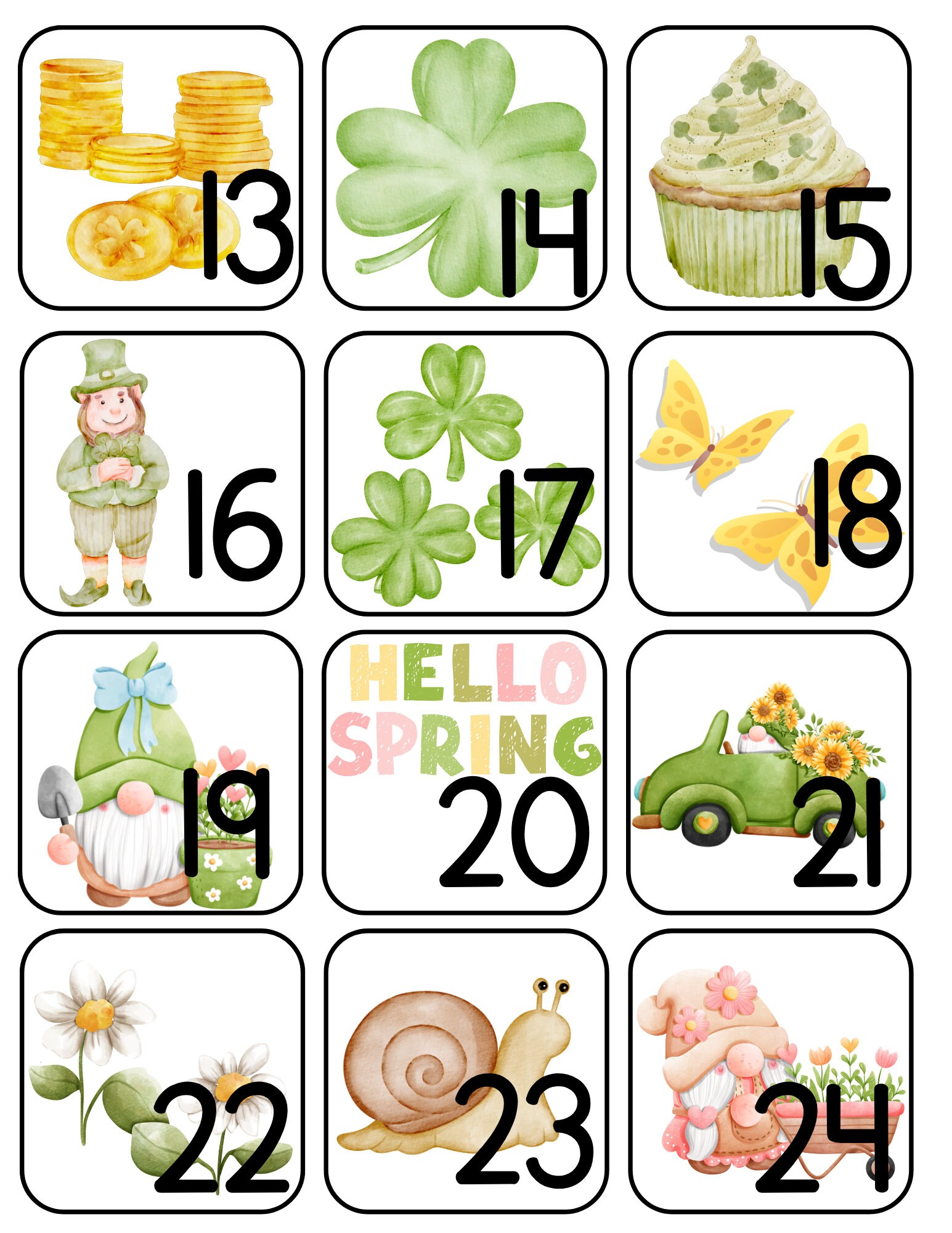 March Calendar Numbers for Preschool / School - Etsy
