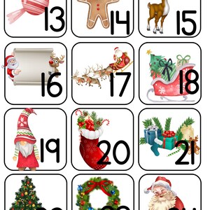 December Themed Calendar Cards for Toddler/preschool, Monthly Calendar ...
