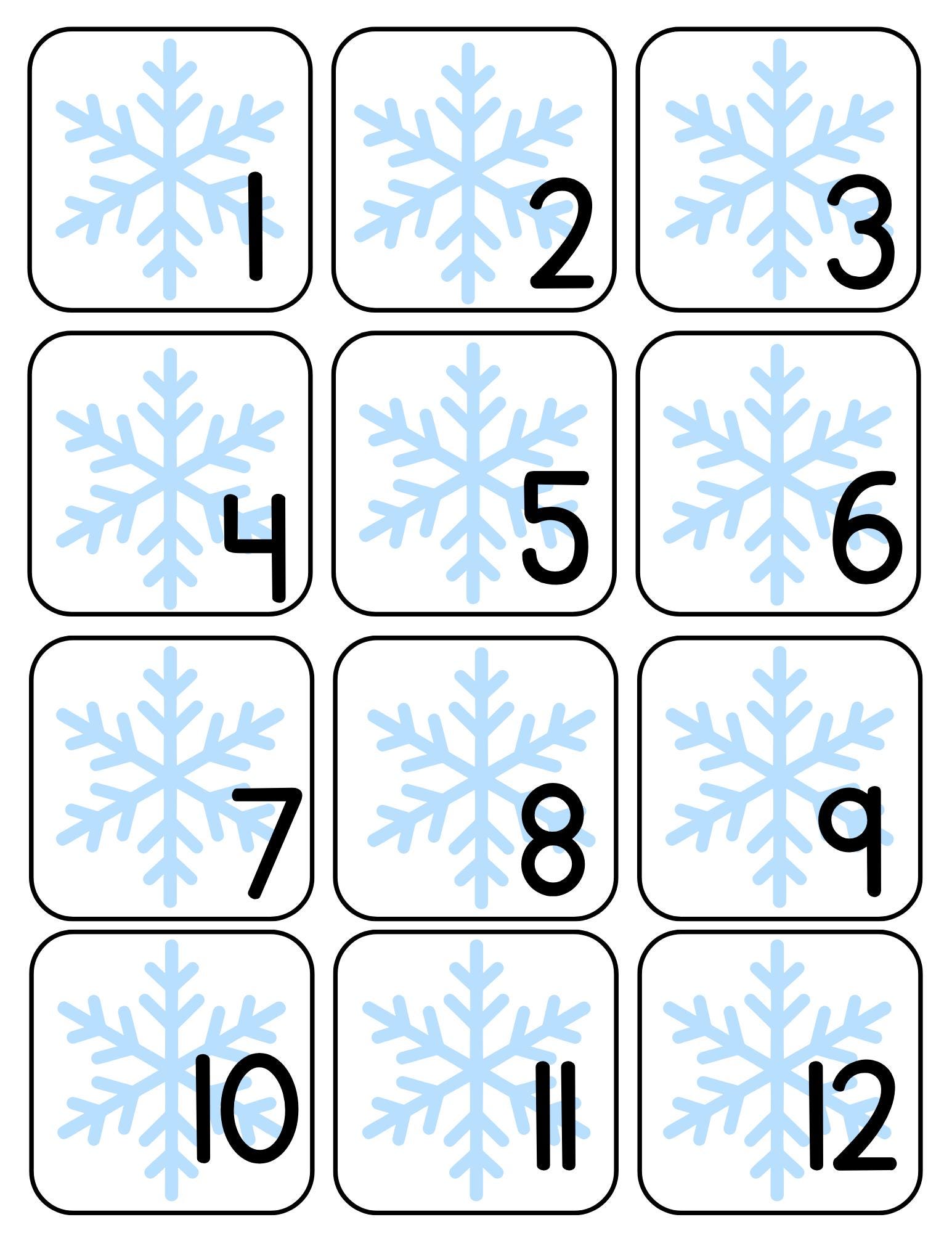 Snowflake Calendar Numbers Winter Classroom Decor - Etsy