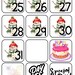 Snowman Calendar Numbers - Etsy