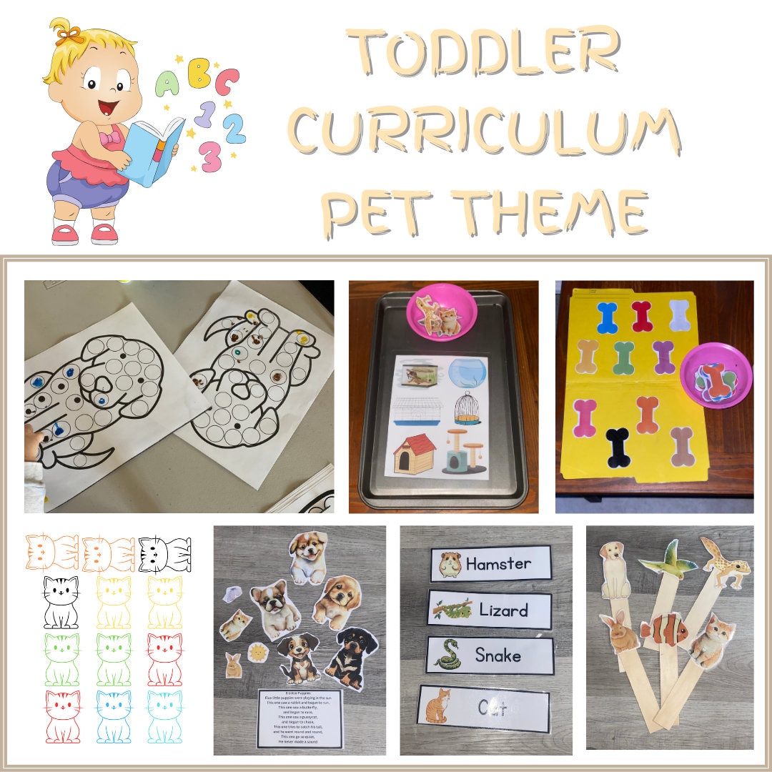 TODDLER / PRESCHOOL CURRICULUM - Pet Theme - Etsy