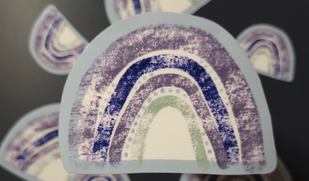 Boho Rainbow Waterproof Sticker - Etsy