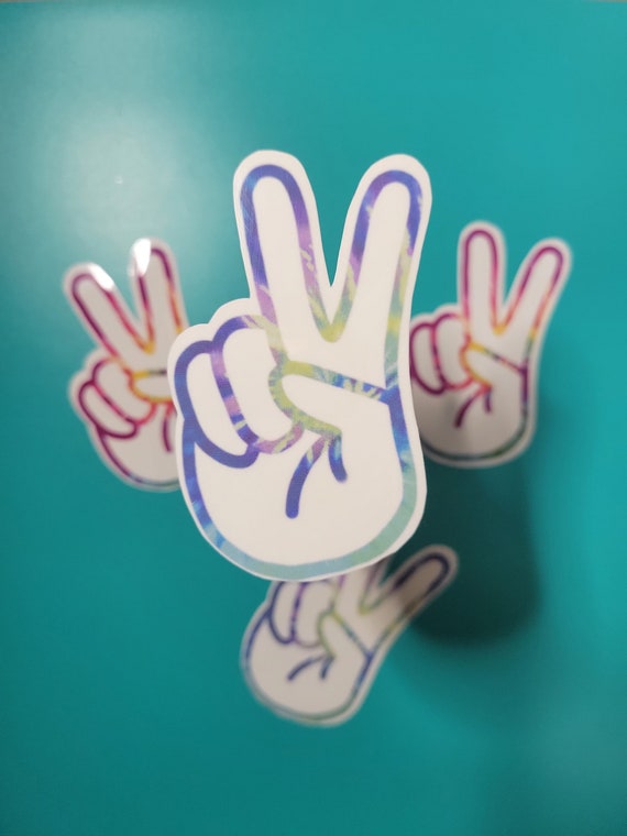 Tie Dye Peace Fingers