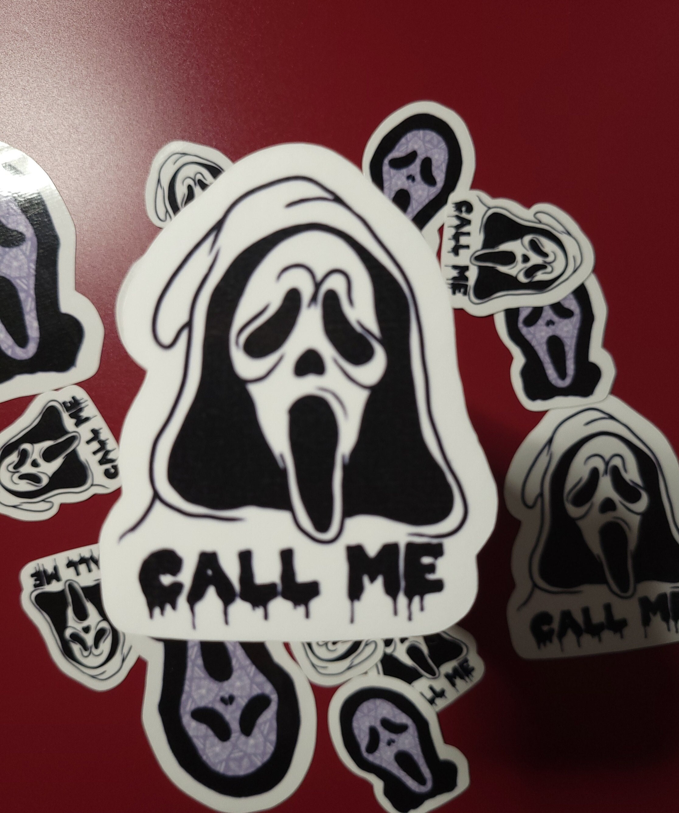 flasks phone cases 4 inch Scream Ghostface Horror waterproof sticker ...