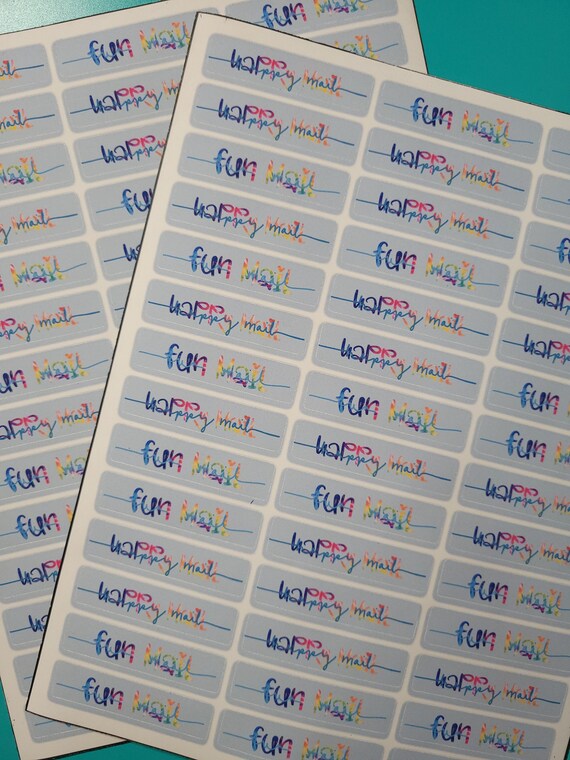 Happy/ Fun Mail Stickers - Etsy