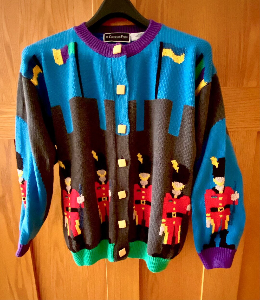 Vintage Christine Foley Cardigan London Bridge | Changing of the Guards ...