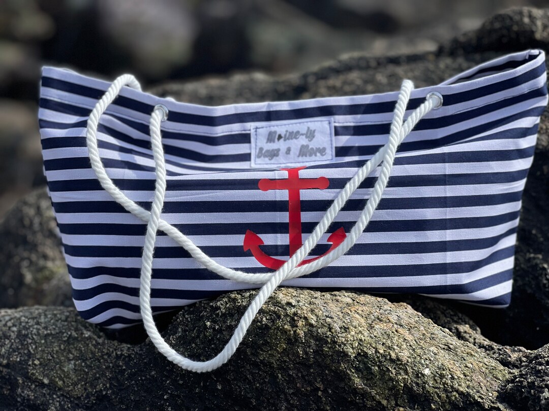 Handmade Tote Bag “anchors Away” - Etsy