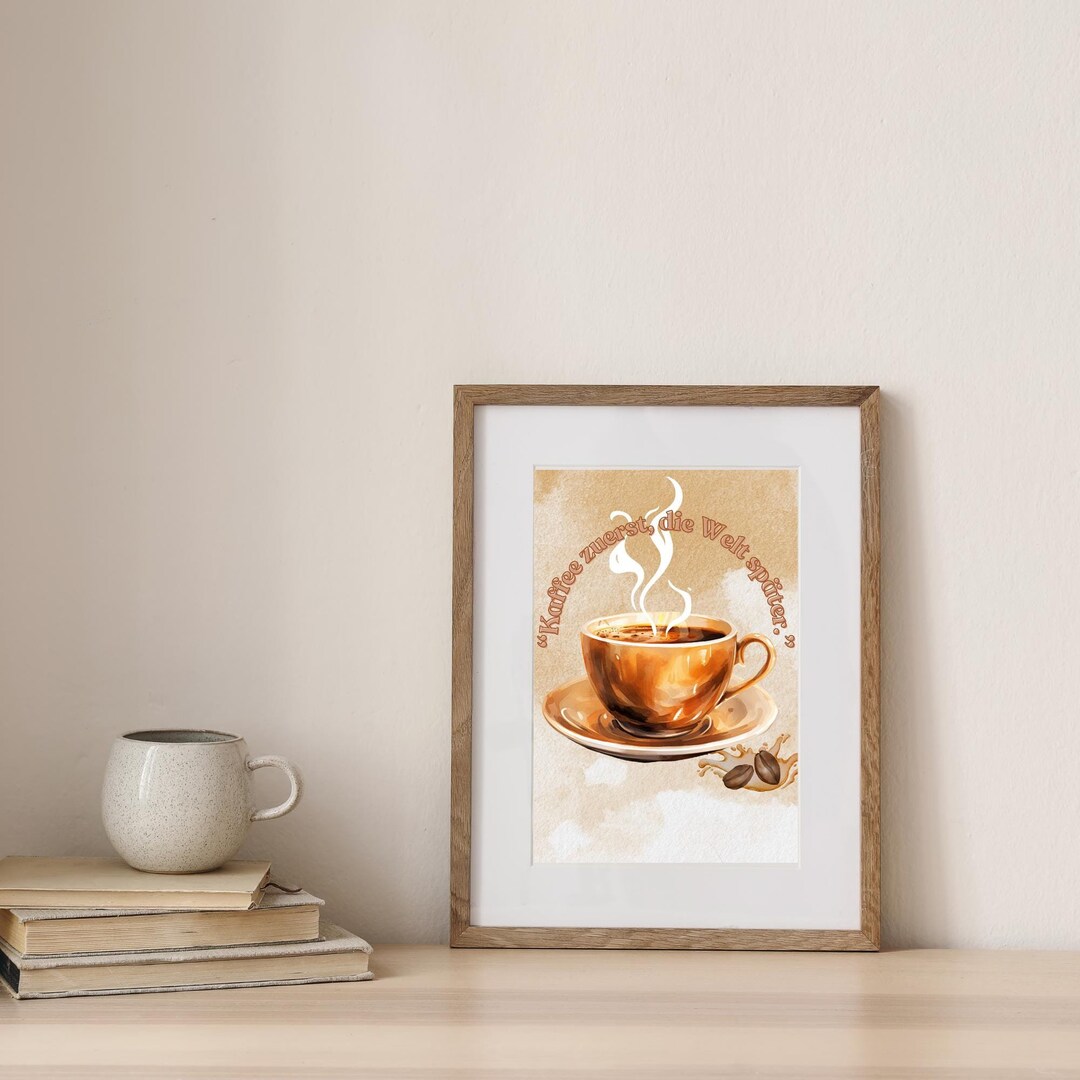 Poster Coffee Art Print Modern Kitchen Decor Rustic Coffee Coffee ...