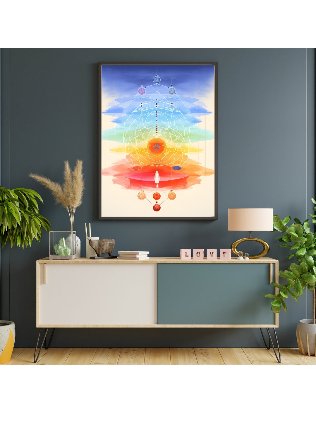 Watercolor Print Yoga Meditation Download PDF DIN A 4 Wall Decoration ...
