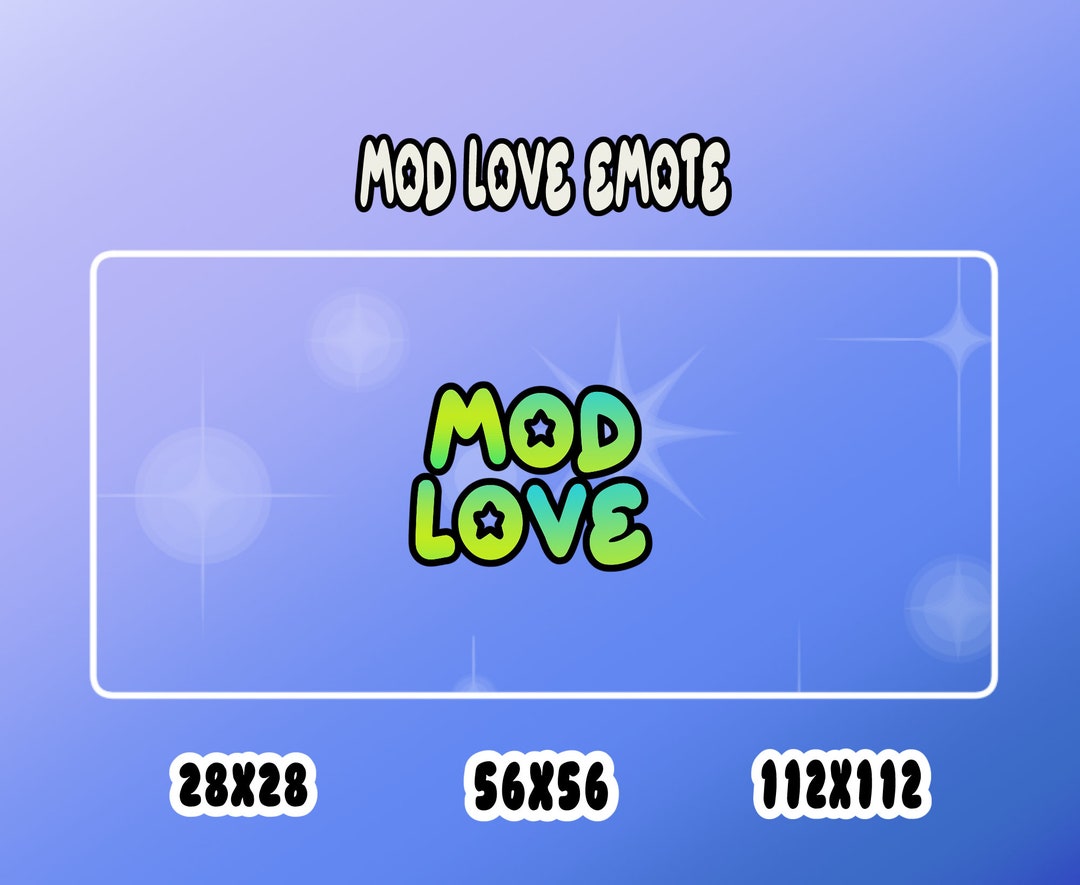 Mod Love Emote - Etsy