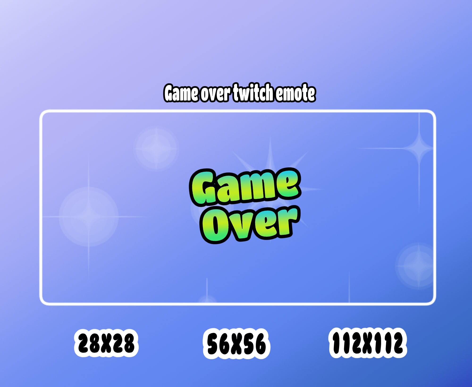 Game Over Twitch Emote - Etsy