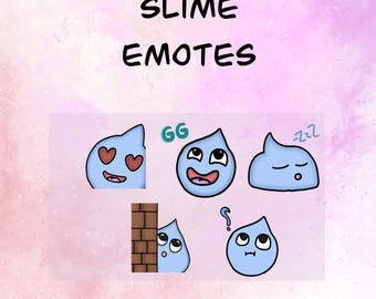 Pink Slime Emotes Pack, Pink Color, Slime Emotes, Cute Slime, Twitch ...