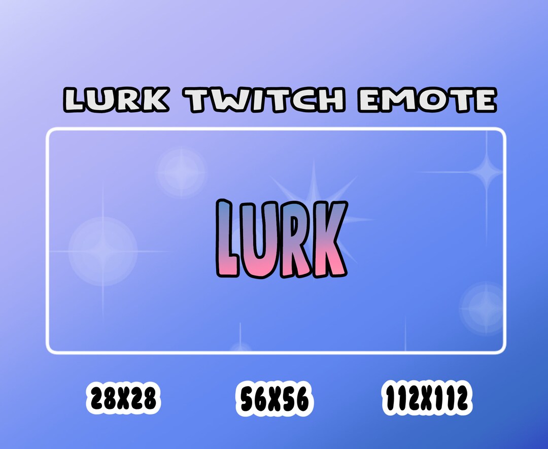 Lurk Twitch Emote - Etsy