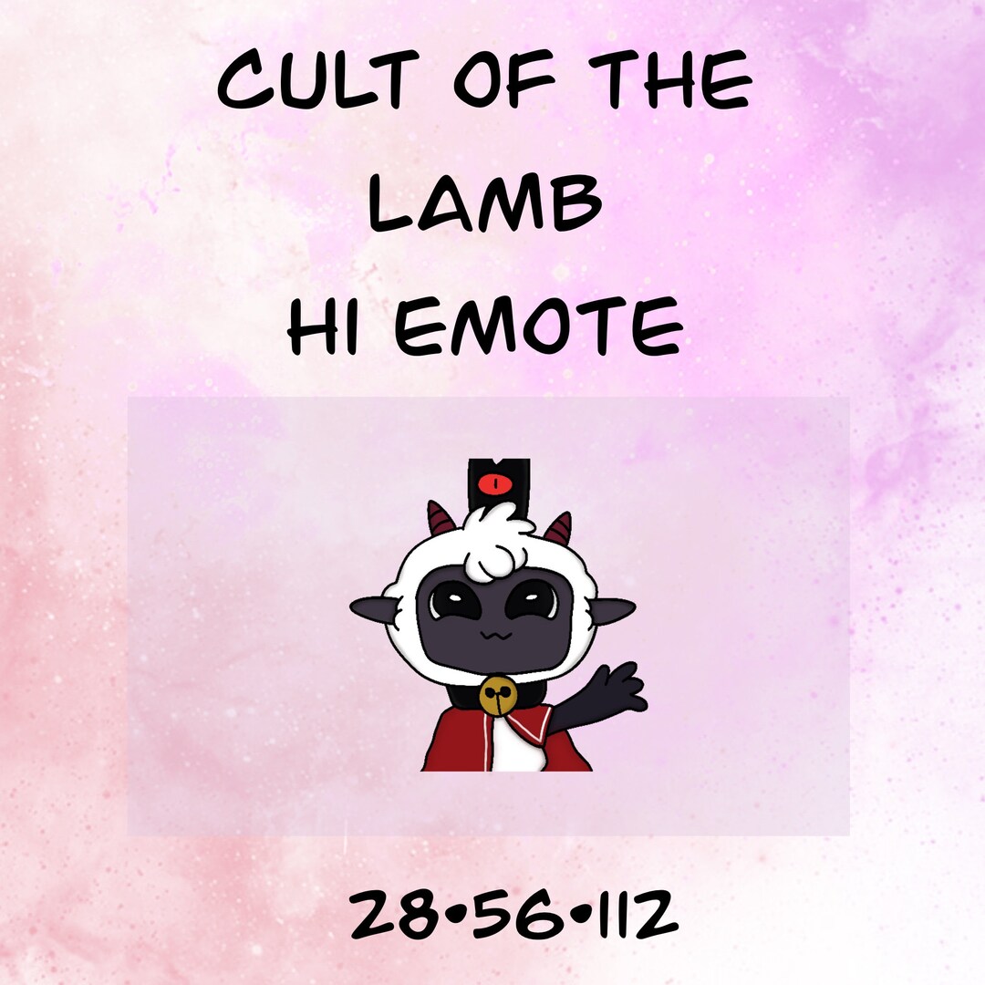 Cult of the Lamb Hi Emote - Etsy