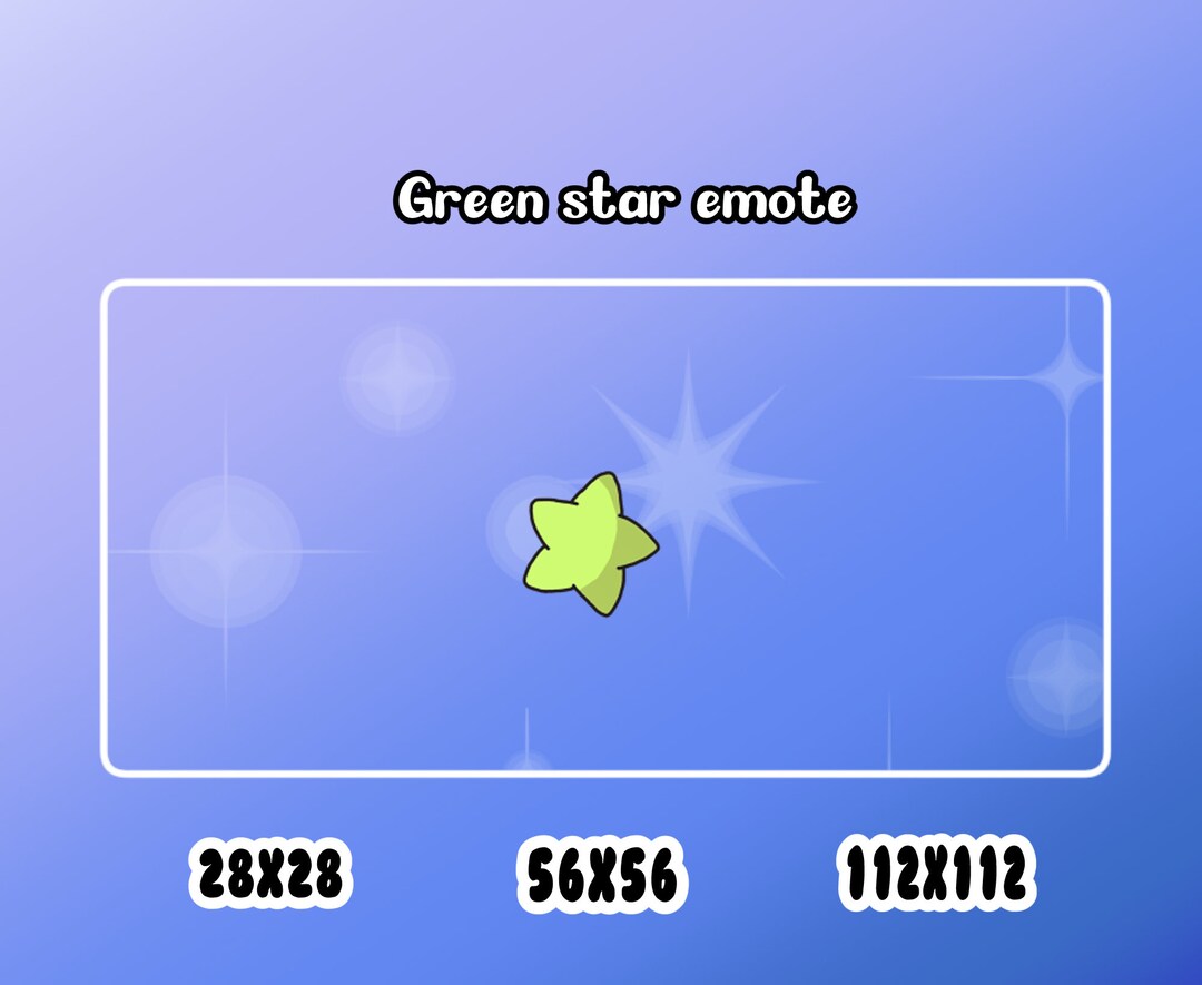 Green Star Twitch Emote - Etsy