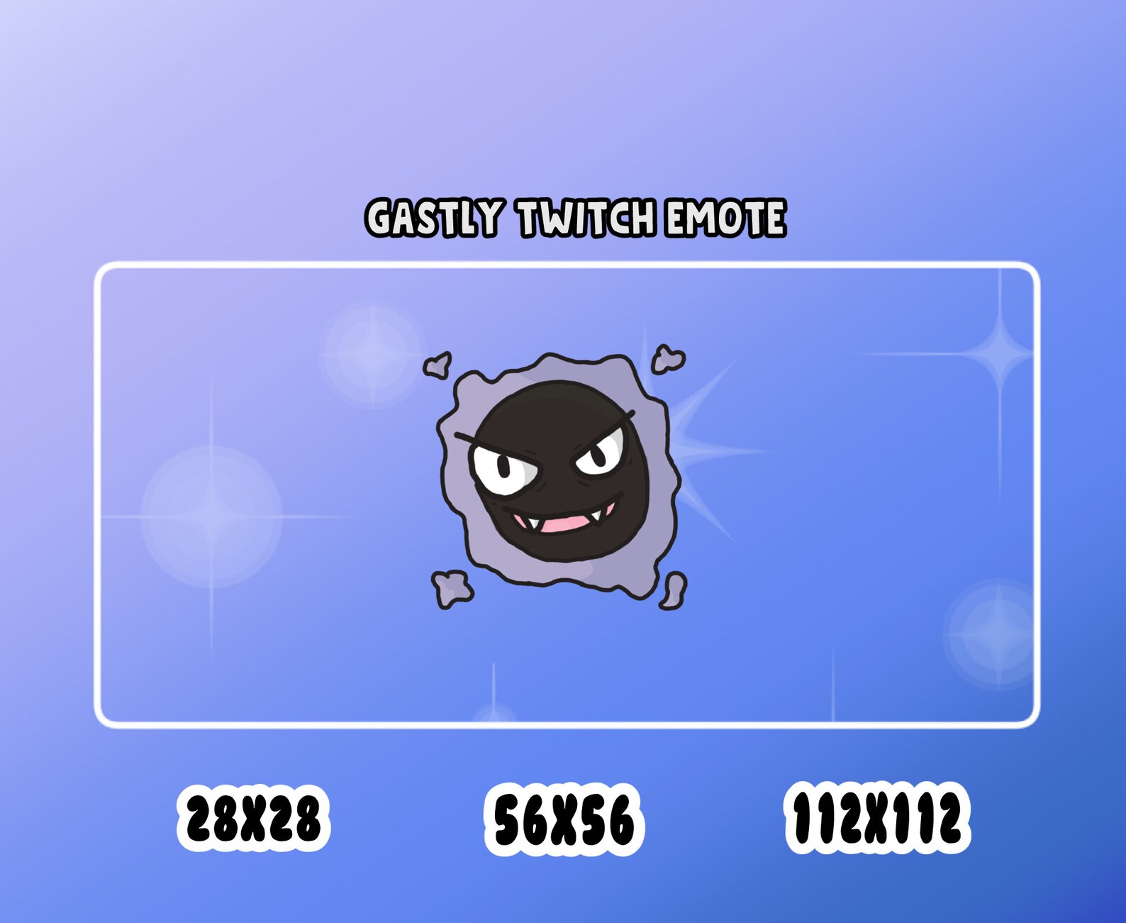 Gastly Twitch Emote - Etsy