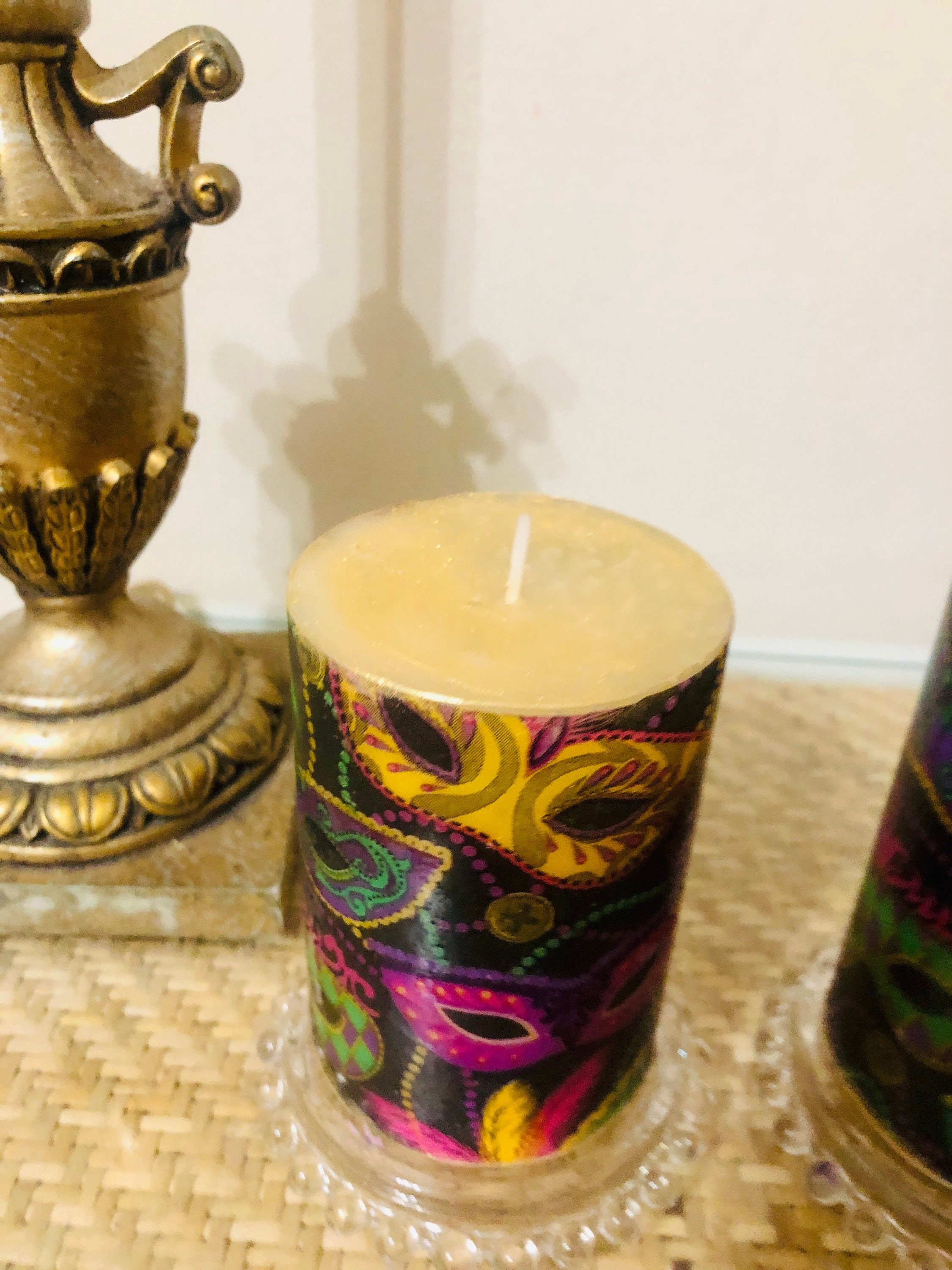 Choose a 6 Inch Tall or 4 Inch Tall or a Set of Two Mardi Gras Mask ...