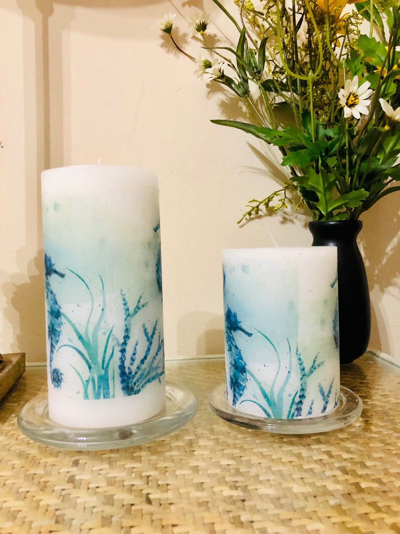 Handmade Sea Horse Candle Set: Sugar Sand Beach Scent - Etsy