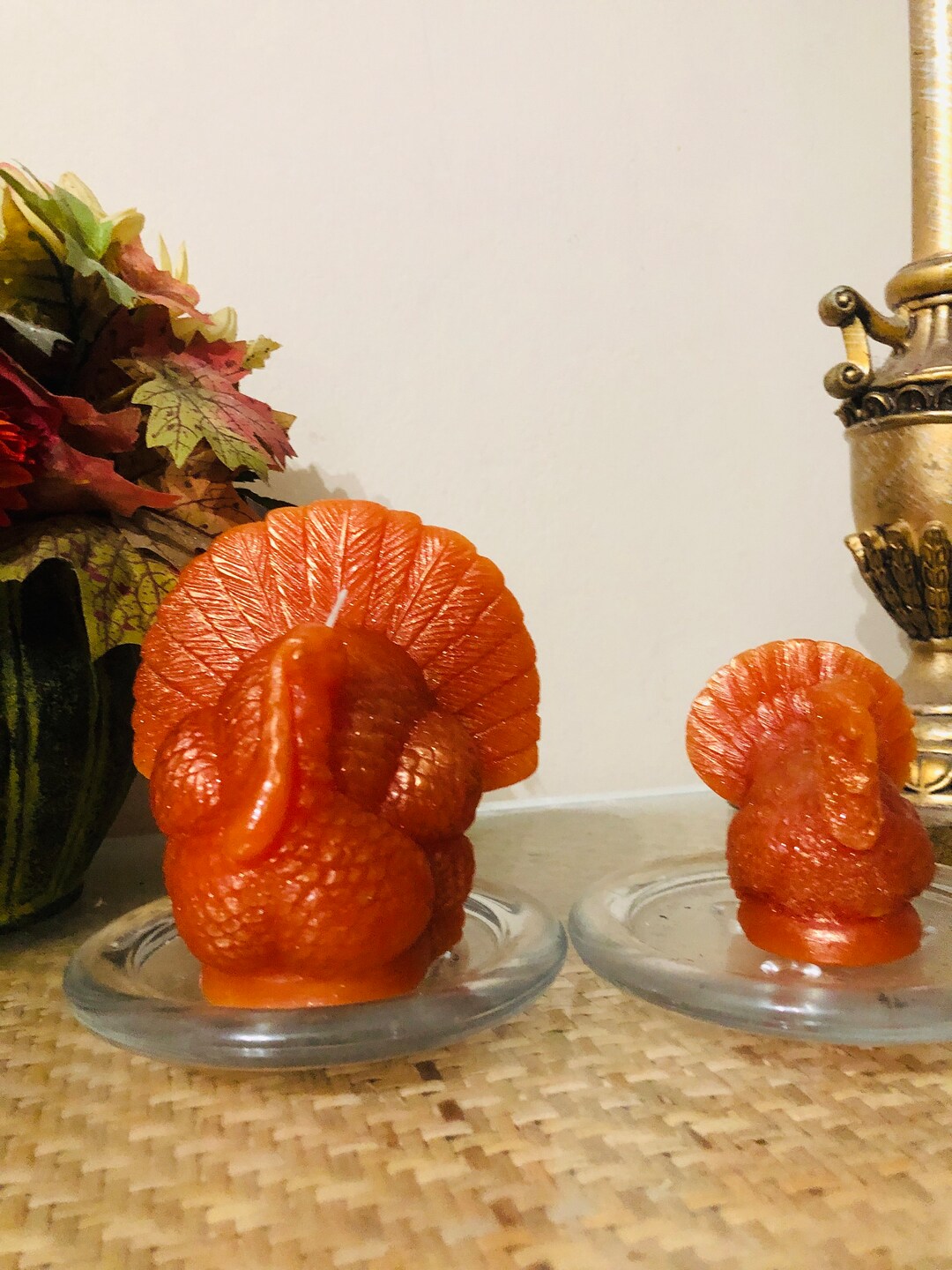 Adorable Shimmering Turkey Candles With Autumn or Pumpkin Spice ...