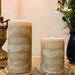 Home Sweet Home Pillar Candles 6 and 4 Inches Tall With Vanilla Latte ...