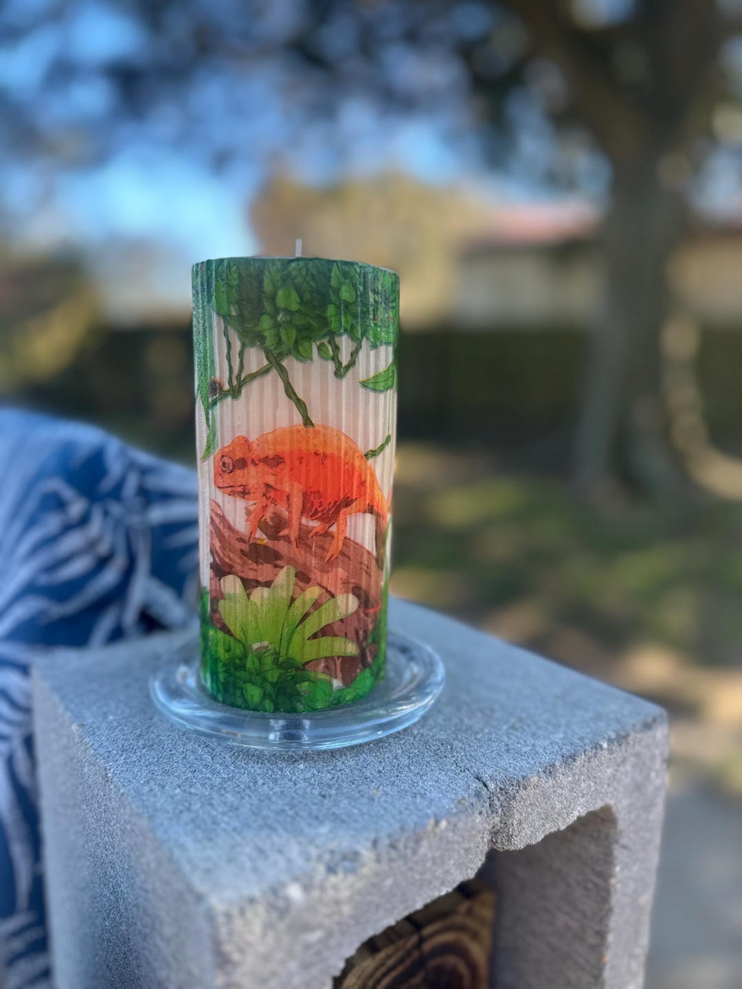 Ribbed Dragon Lizard Candle: Unique Room Decor (6 Inch) - Etsy