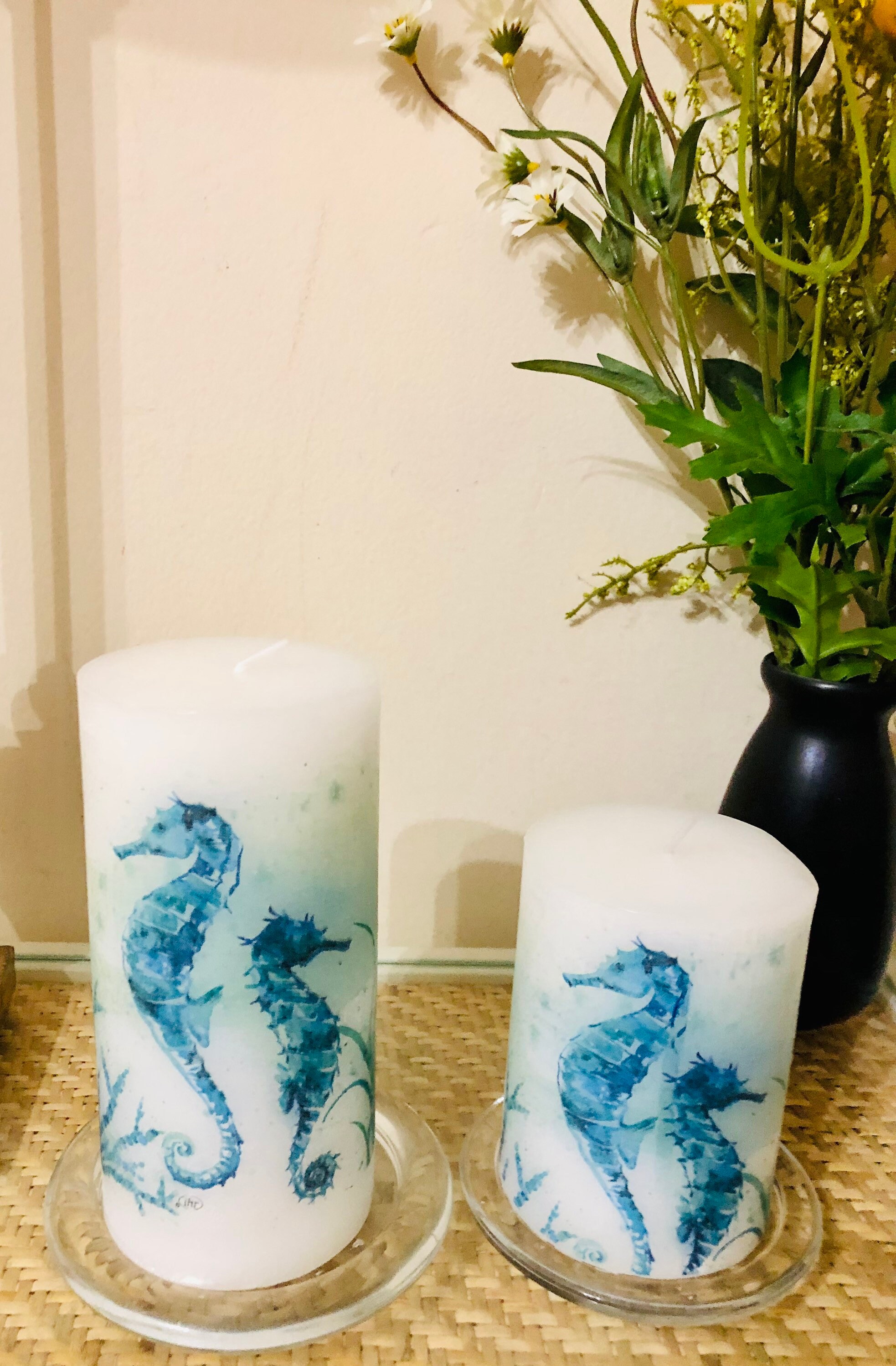 Handmade Sea Horse Candle Set: Sugar Sand Beach Scent - Etsy