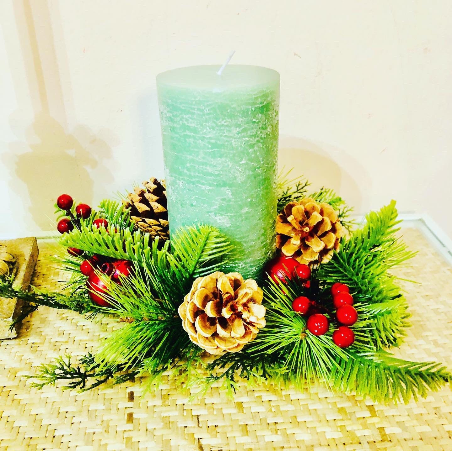 Holiday Traditional Candle Wreath Ring 4.75 Inner Diameter - Etsy