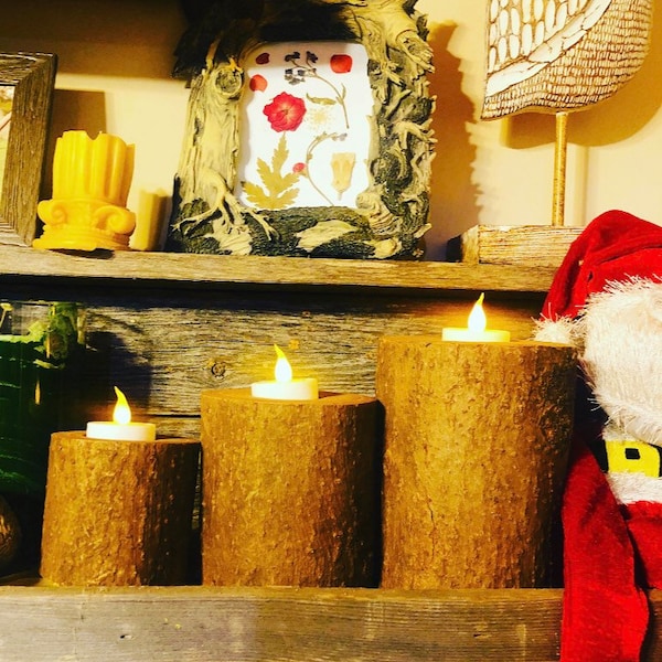 Stump Candle Holder - Etsy