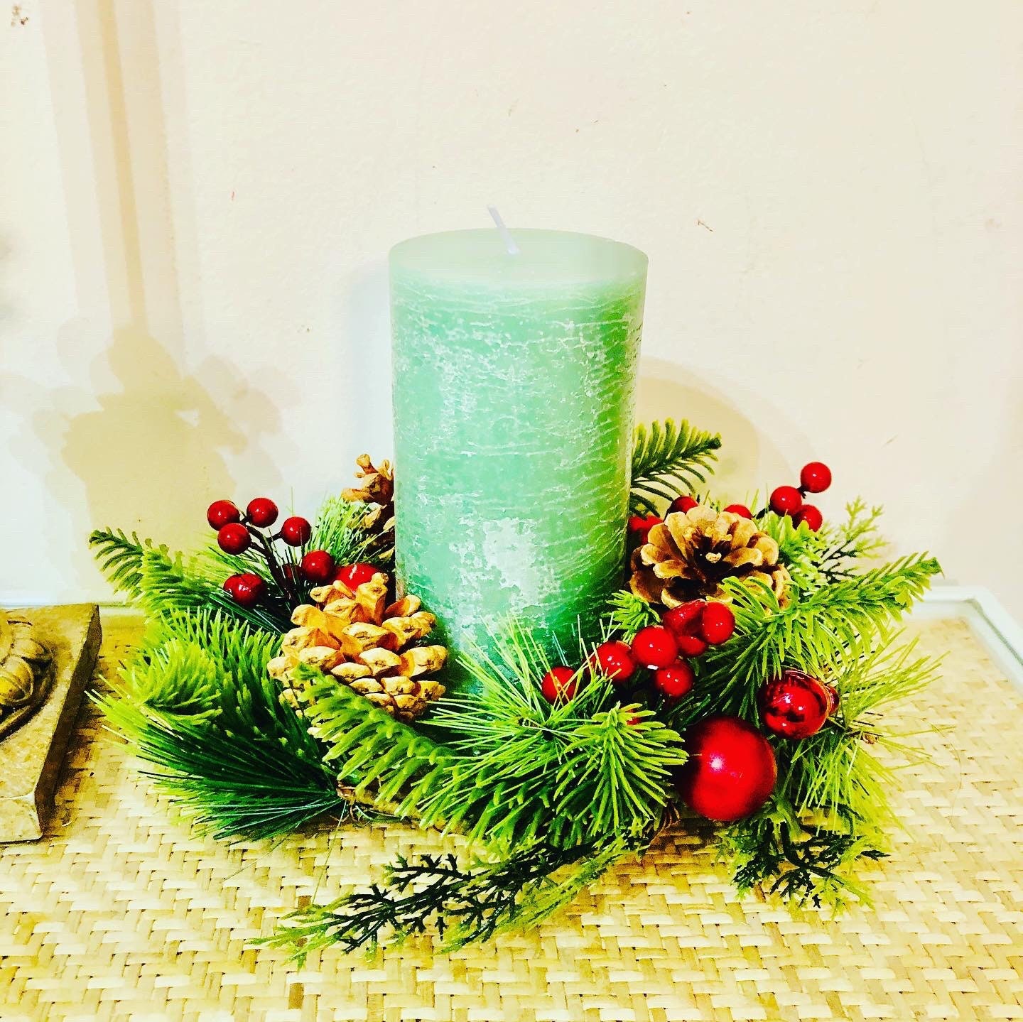 Holiday Traditional Candle Wreath Ring 4.75 Inner Diameter - Etsy